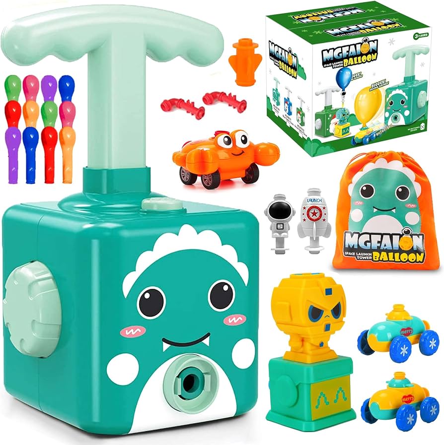 Launcher Tower Balloon Pump Car Toy Set – Vacation&Beyond